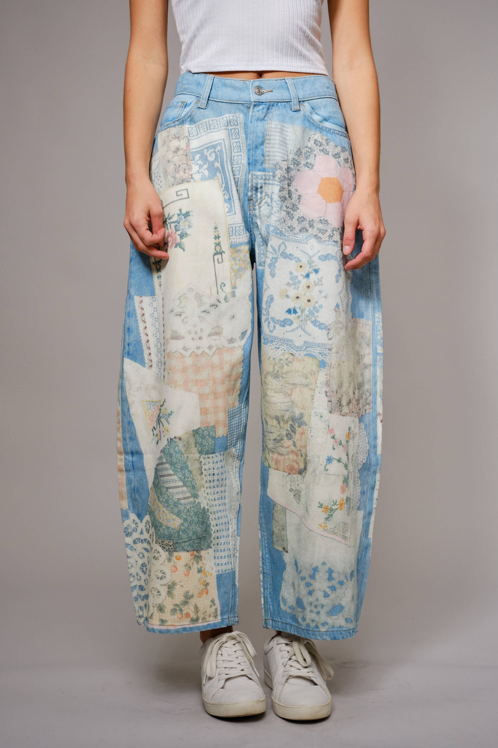Emily Ann: Petticoat Patch Barrel Leg Jeans – Butterfly🦋Krissy